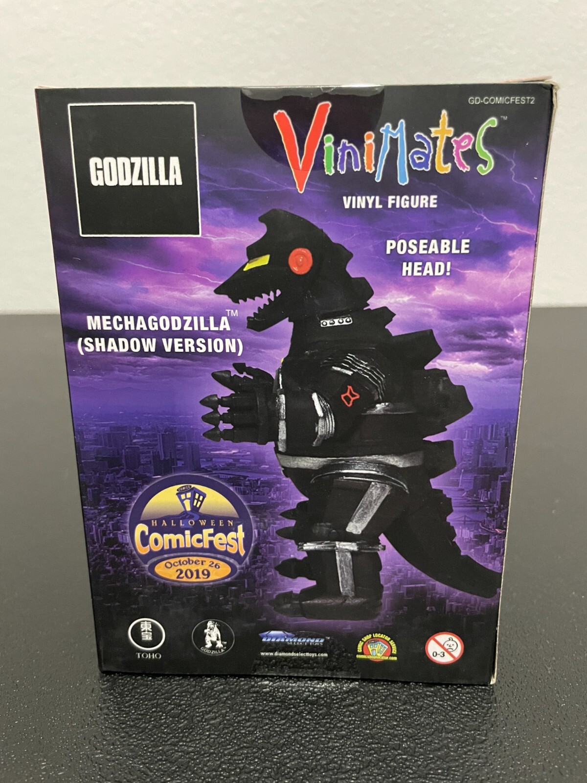 Vinimates 2019 Comicfest Mechagodzilla Shadow Version Godzilla Figure ...