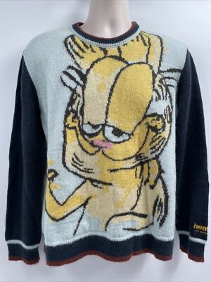 Heaven By Marc Jacobs Multi Color Crew Neck Garfield Sweater Men's Size ...