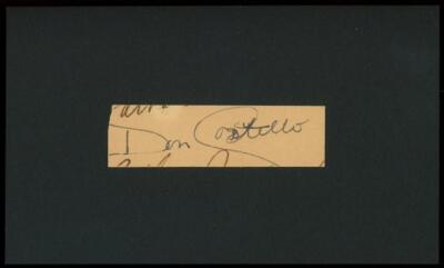 DON COSTELLO (1901-1945) autograph cut | "Night to Remember" "Thin Man ...