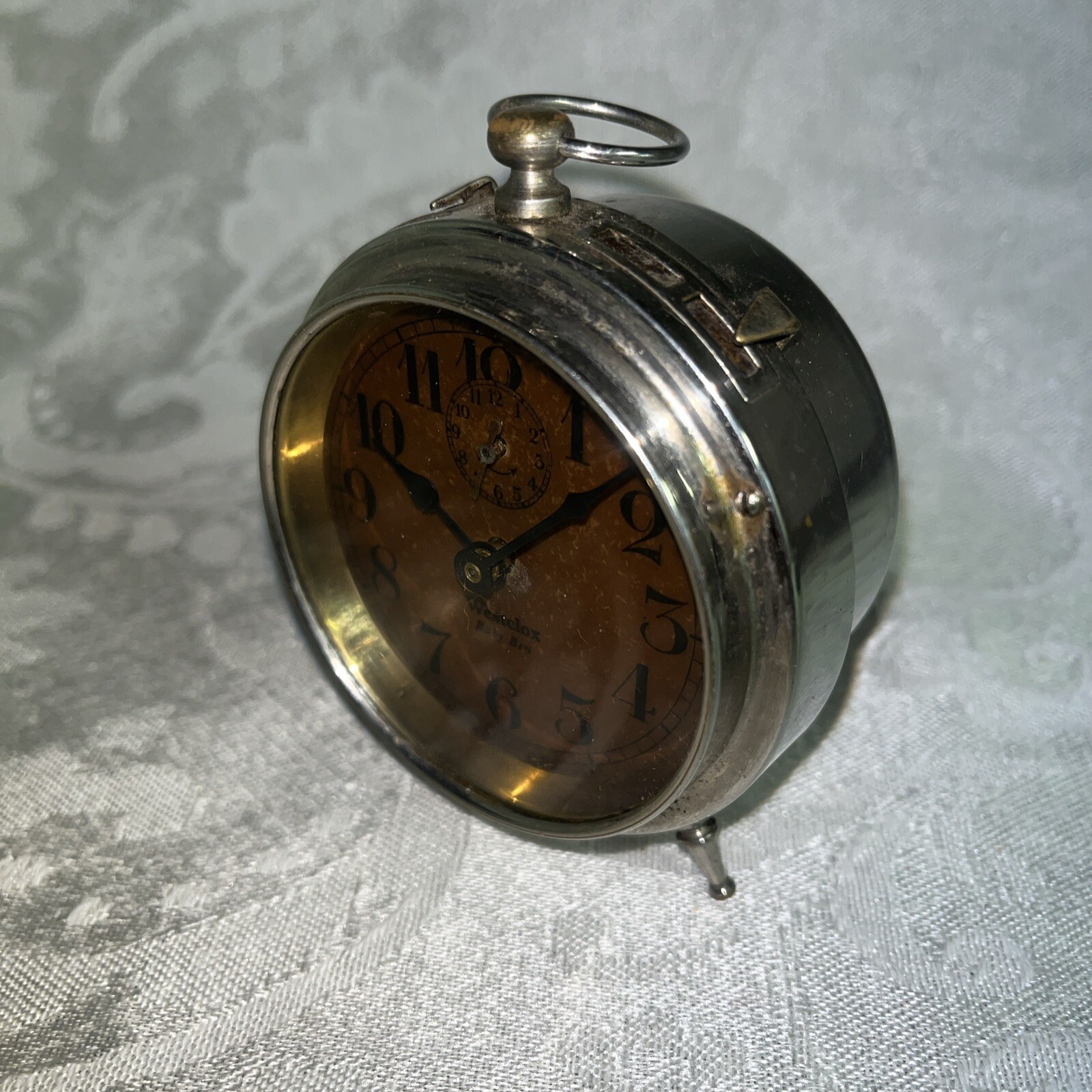 Antique 1920 Nickel Finish Westclox Baby Ben Peg Leg Alarm Clock ...
