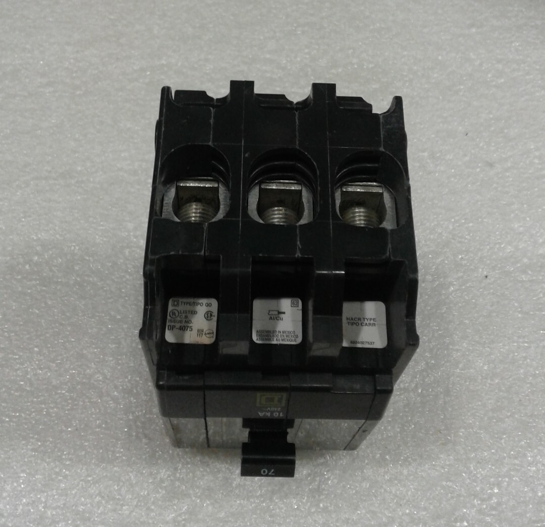 QO370 SQD 3POLE 70AMP 240V PLUG-IN NEW | eBay