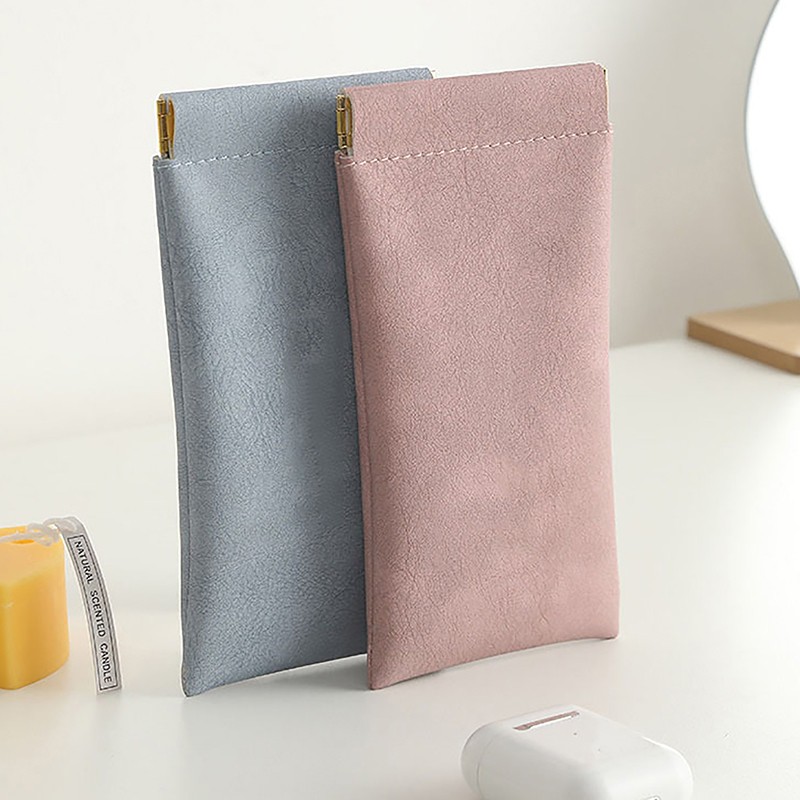 PU Leather Glasses Storage Bag Automatic Closed Sunglasses Case ...