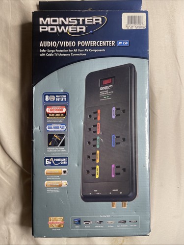 Monster Power Audio/video Powercenter AV 750 Big Surge Protector New | eBay