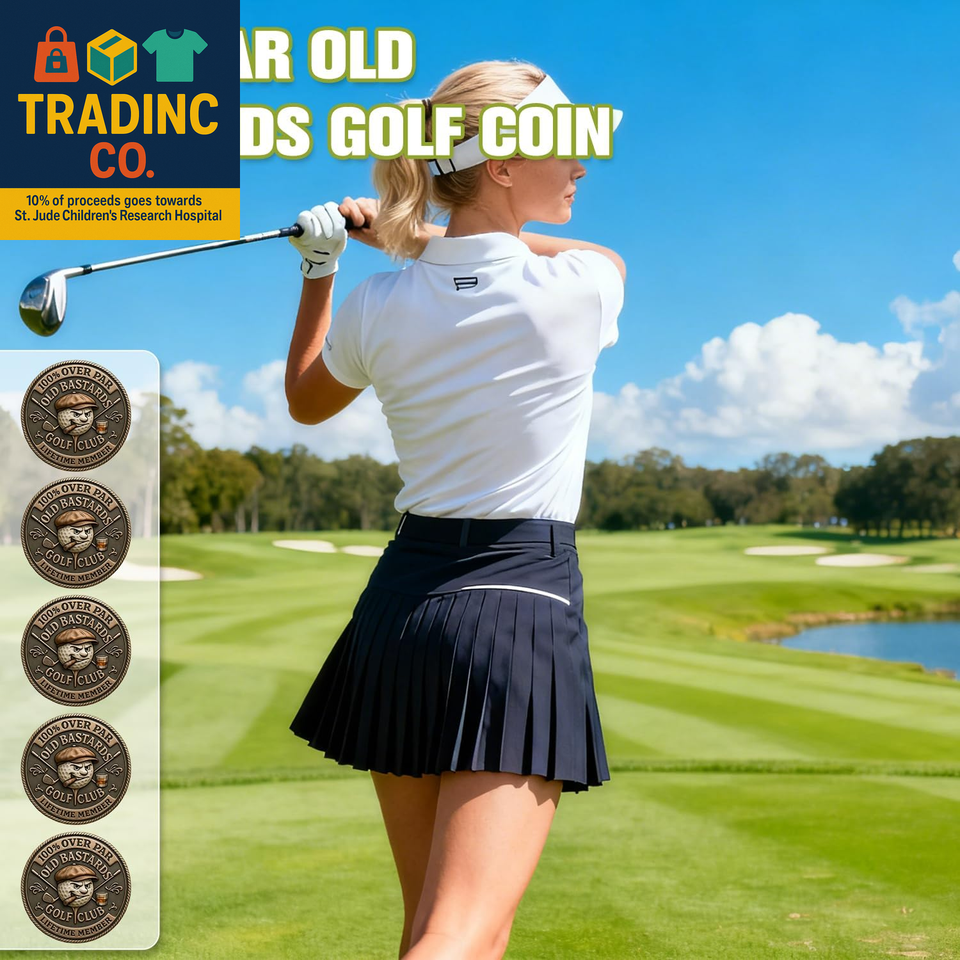 5Pcs over Par Old Bastards Golf Coin, Funny Golf Challenge Coin for Men ...