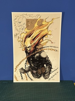 Ghost Rider Art Print Signed and Remark by Von Randal | eBay