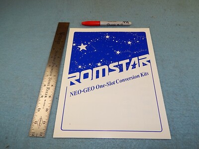 1988 Romstar Neo Geo Conversion Kits video game advertising brochure | eBay