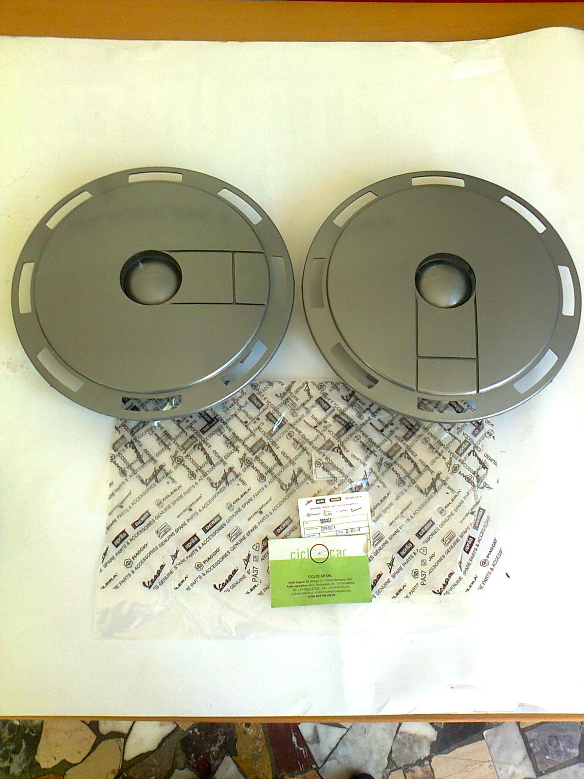 Wheel Cover 2 Pcs Wheel Rim Cap Original Piaggio Ape 50 All Art.569464 ...