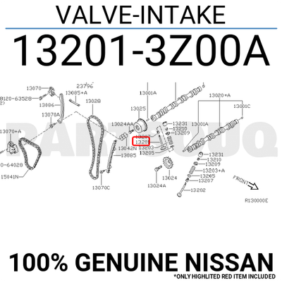 132013Z00A Genuine Nissan VALVE-INTAKE 13201-3Z00A | eBay