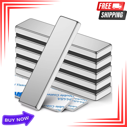 Strong Magnet Strips Heavy Duty - Rare Earth Magnets with Adhesive ...