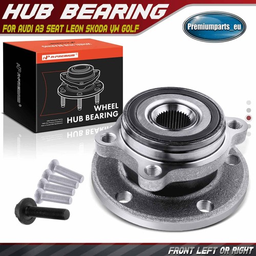 Wheel Bearing Hub Front 4-Hole for Audi A3 Seat Leon Skoda VW Golf ...