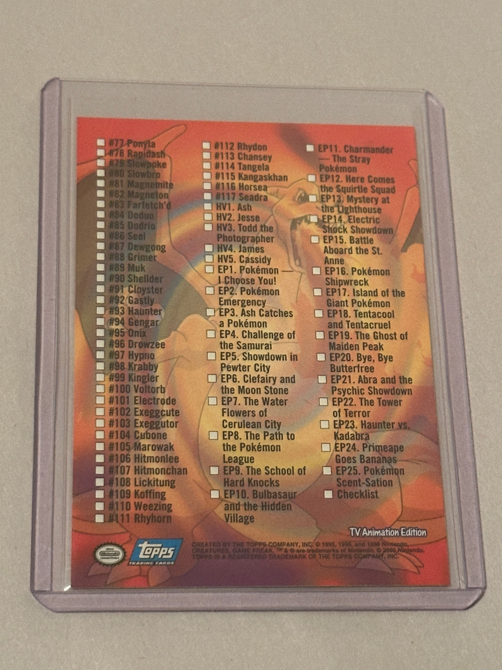 Pokemon Topps 2000 TV Series 2 Near Complete Card Set 1st Print Blue ...