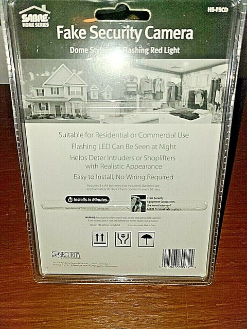 Sabre Wireless Outdoor Fake Security Dome Surveillance Camera With ...