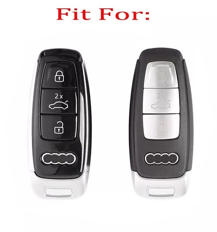 Fit Audi A6 A7 A5 A4 Q7 Q8 A8 E-tron 3 Button Remote Leather Key Fob ...