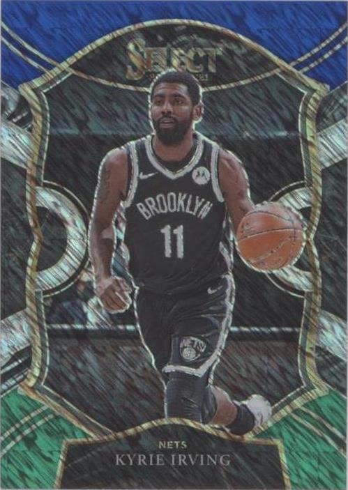 2020-21 Panini Select - Concourse Kyrie Irving #42 Blue White Green Flash Prizm /49 for sale ...