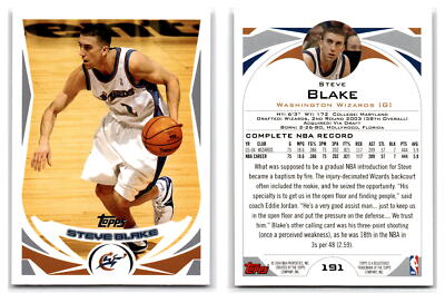 2004-05 Topps #191 Steve Blake - Washington Wizards | eBay