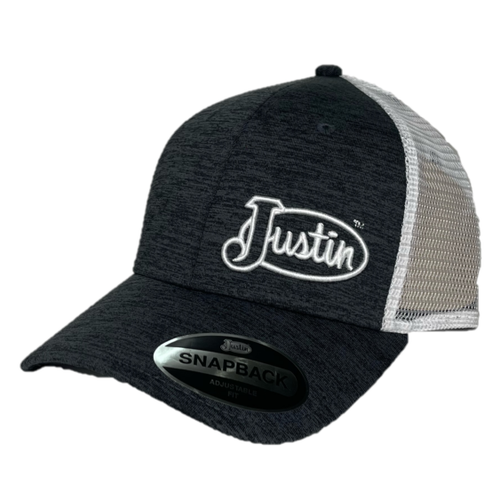 Justin® Men's Dark Grey Heather Logo Trucker Cap JCBC712-DARKGREY ...