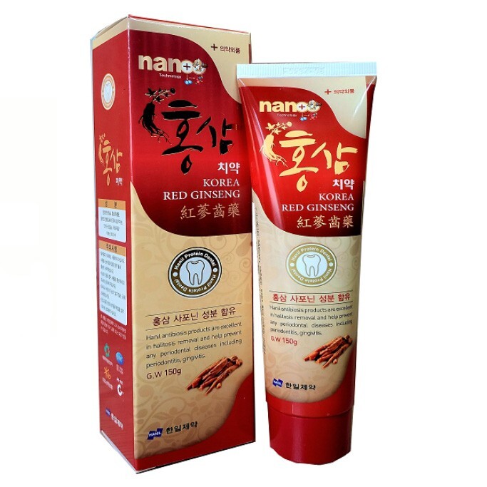 HANIL Korean Red Ginseng Toothpaste 150g x 2EA Dental Bleaching Teeth ...