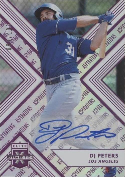 2018 Panini Elite Extra Edition - D.J. Peters #126 Aspirations Purple ...