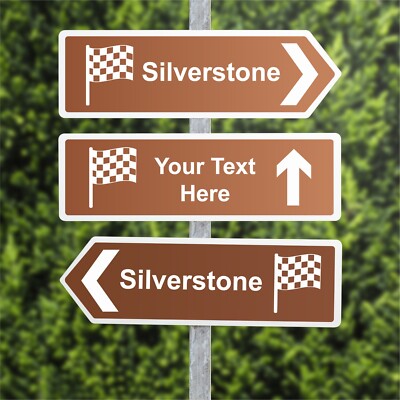 Silverstone Circuit Road Sign Acrylic UV Printed Customisable Race ...