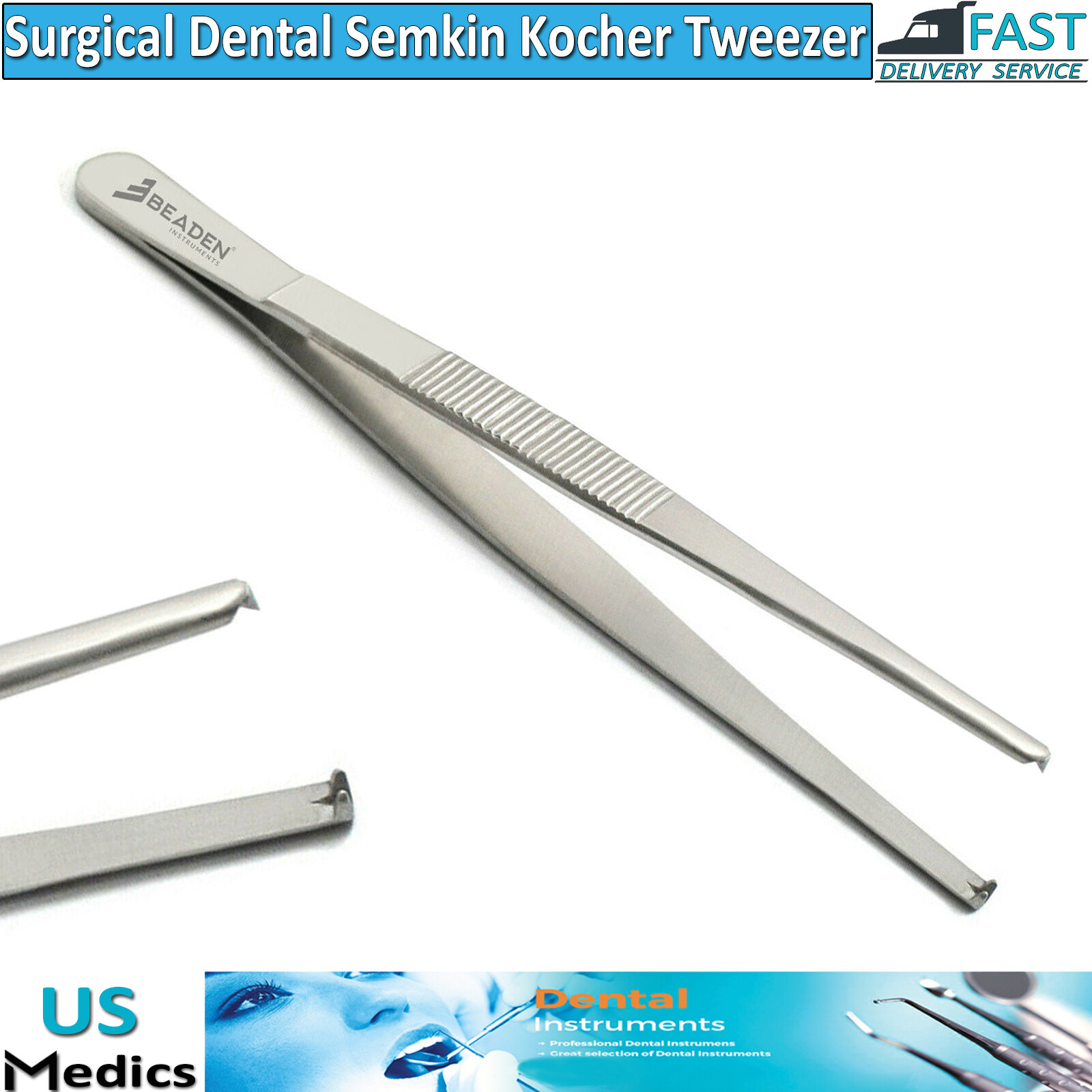 Semken Kocher Tweezer Cotton Dressing Tissue Thumb Semkin 1x2 Tooth ...