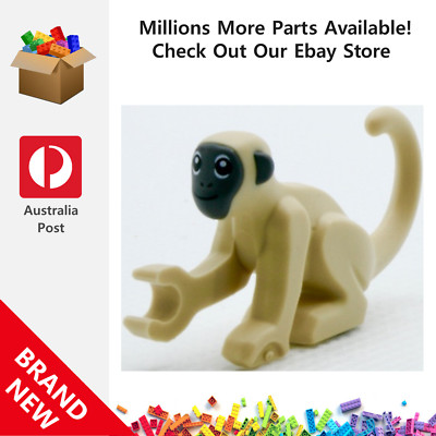 Genuine LEGO™ Tan Monkey with Molded Dark Bluish 77864 6341535 New ...