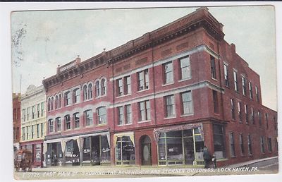 LOCK HAVEN PA VIEW OF MAIN STREET ACHENBACH & STERNEN BUILDINGS USED ...