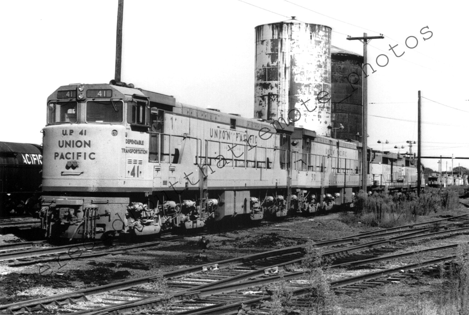 Union Pacific UP No. 41 GE U50 Council Bluffs IA 1966 Photo | eBay