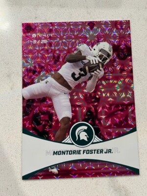 MONTORIE FOSTER JR. 2024 Onit Michigan State Football PINK Parallel SP ...