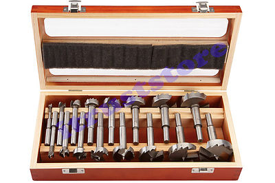 16 PC TIP FORSTNER WOOD BORING DRILL BIT TOOL FORSTENER SET FORESTNER ...