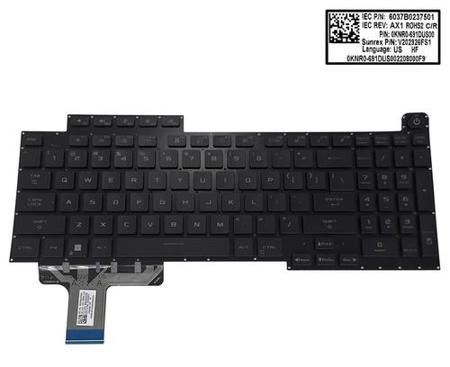For ASUS Laptop US backlight keyboard 0KNR0-69117US00 V202026FS1 ...