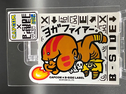 CAPCOM × B-Side Label Sticker STREET FIGHTER Dhalsim Yoga Fire Japan ...