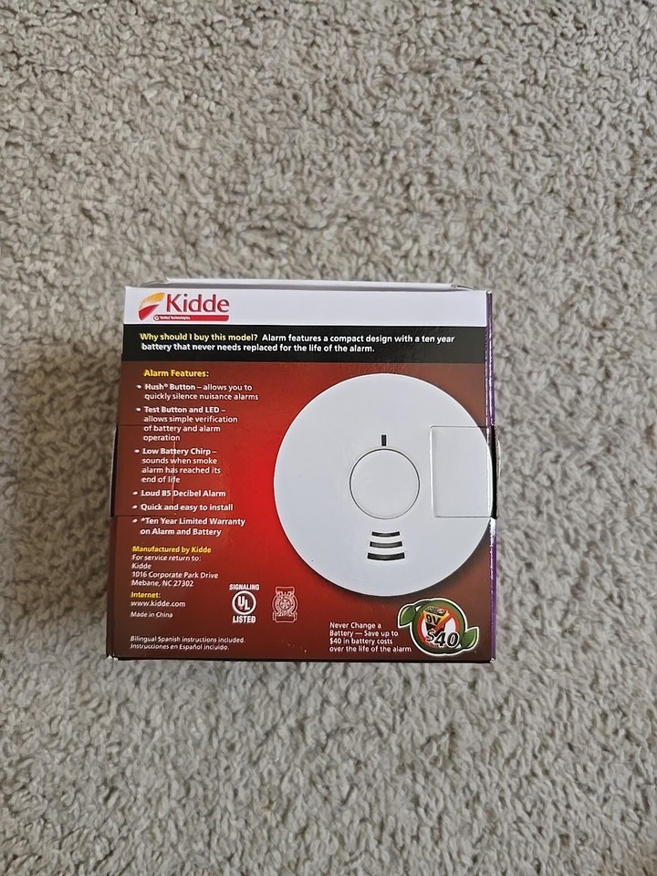 Kidde Micro 4", 10-Year Sealed Battery Smoke Alarm, Model i1040 ...