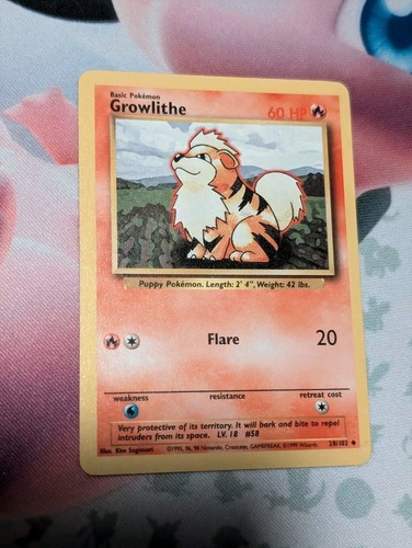 Pokémon TCG Growlithe Base Set 28/102 LP. | eBay