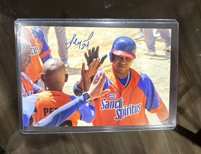Frederich Cepeda Cuban Baseball AUTO 4x6 Photo - Sancti Spiritus COA | eBay