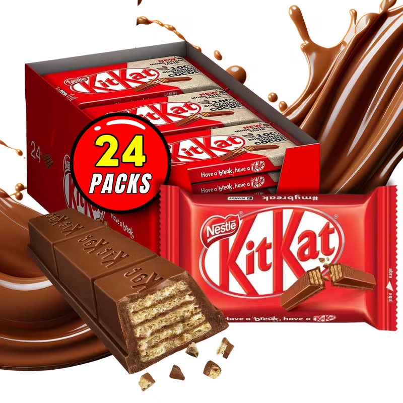 Kit Kat 4 Finger Milk Chocolate Bars 41.5g (Pack of 24) | Bulk Buy ...