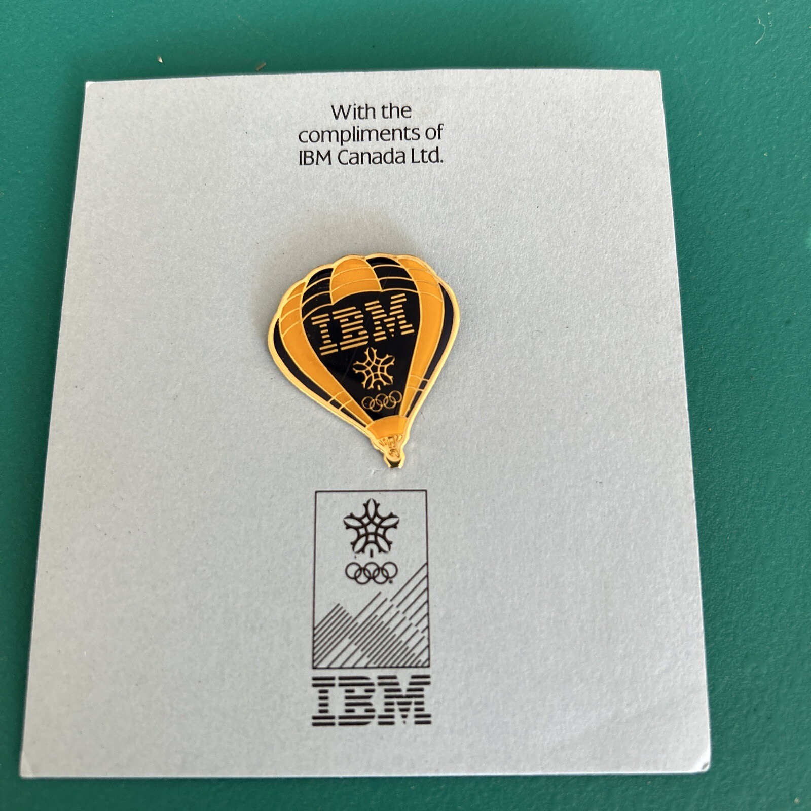 Olympic Winter Games Calgary IBM Sponsor Lapel Pin Hot Air Balloon 1.25 ...