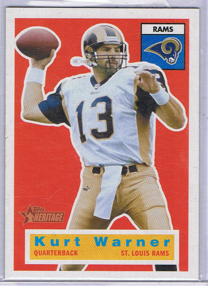 2001 Topps Heritage #43 Kurt Warner, qb, St. Louis Rams, Hall of Fame ...