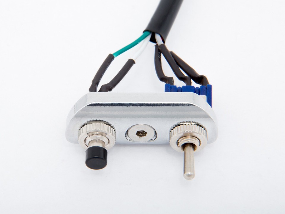 Handlebar Switch-Block Low-Profile Chrome, Cafe Racer, Bobber, Chopper ...