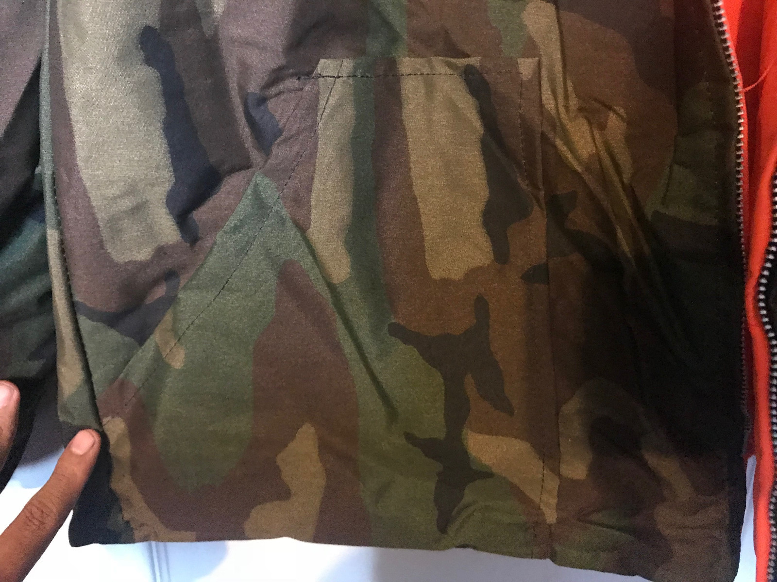 BDU WOODLAND MA-1 FLIGHT AVIATOR BOMBER HUNTING PILOT REVERSIBLE RAIN ...