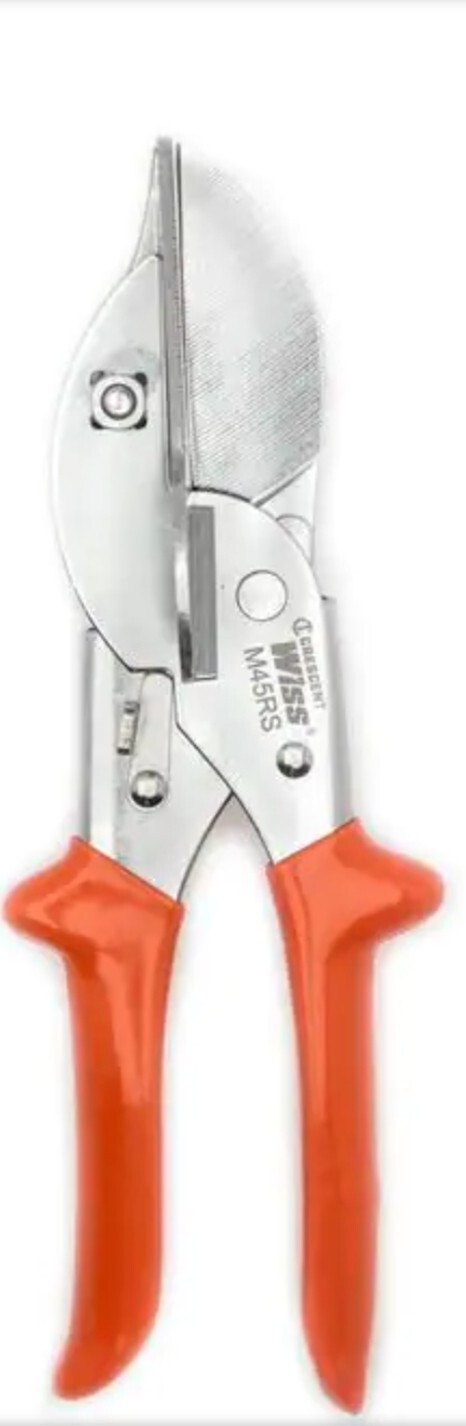 WISS M45RS 8-1/2" in. Molding Miter Snips Angle Finder Cuts Plastic MDF ...