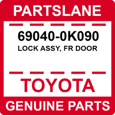 69040-0K090 Toyota OEM Genuine LOCK ASSY, FR DOOR | eBay
