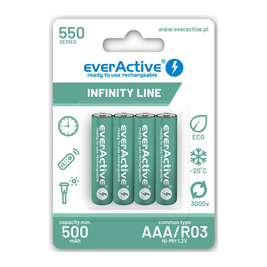 everActive Rechargeable Batteries AA AAA 9V D C Pre-Charged LR3 LR6 R14 ...