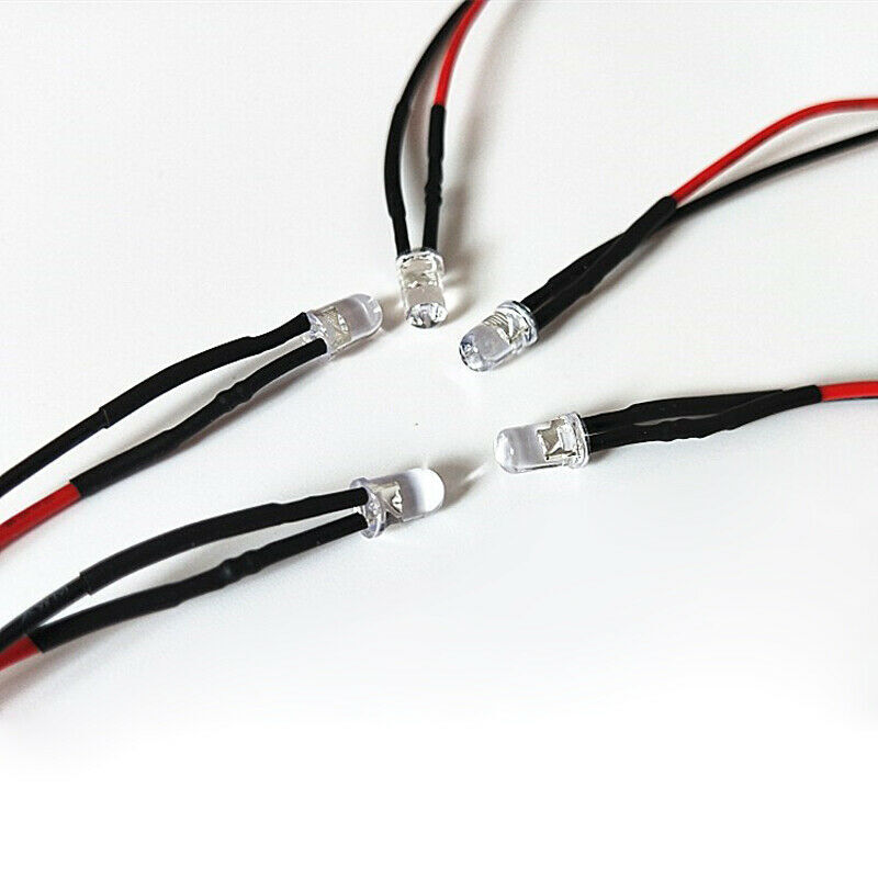 5pcs 5mm Pre-Wired LEDs Bulb Ultra Bright 2V 3V 5V 9V 12V 24V 48V 110V ...