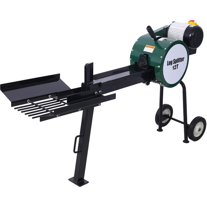 Double Flywheel Electric Log Splitter 12t 2HP 16A Firewood Splitting ...
