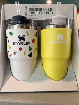 New Stanley 20 oz Flowstate Quencher Tumbler - 2-Pack Confetti Cup ...
