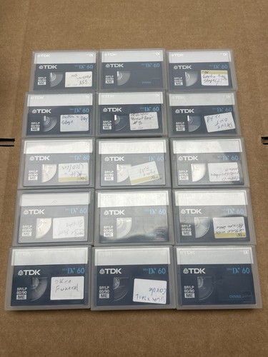 LOT OF 30 TDK DVM60 MINI DV CAMCORDER VIDEO CASSETTE TAPES (USED ONCE ...
