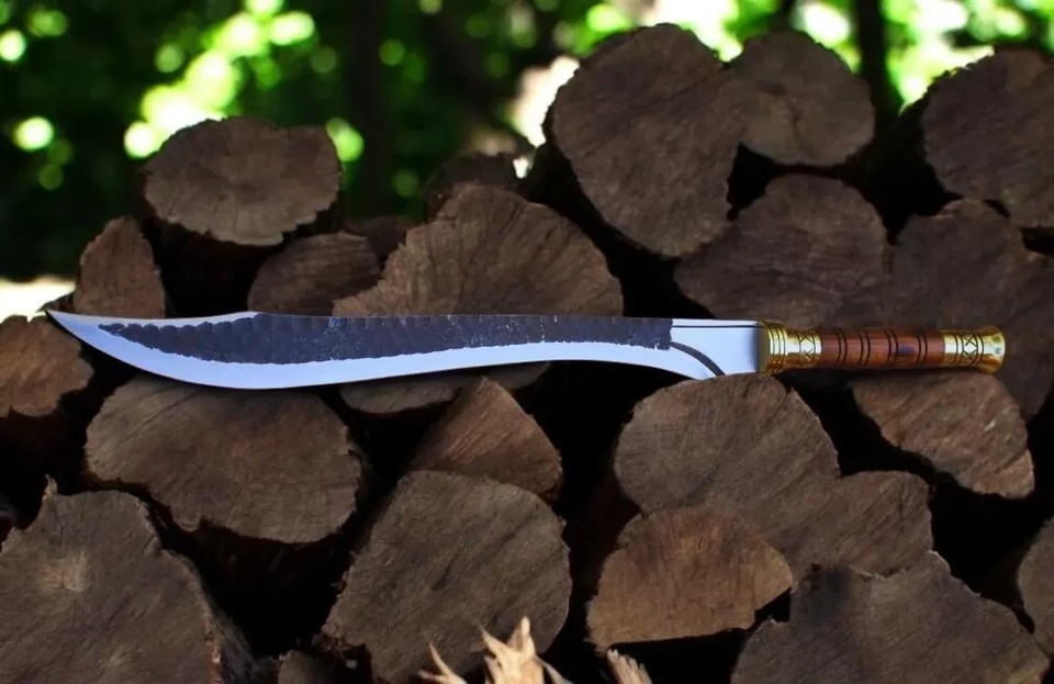 30" SCIMITAR SWORD Long Blade hand forged | Leaf spring of truck ...