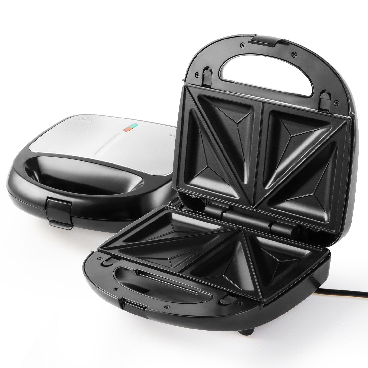 Sandwich Toaster Waffle Maker 4-IN-1 Panini Press Grill Non-Stick Plete ...