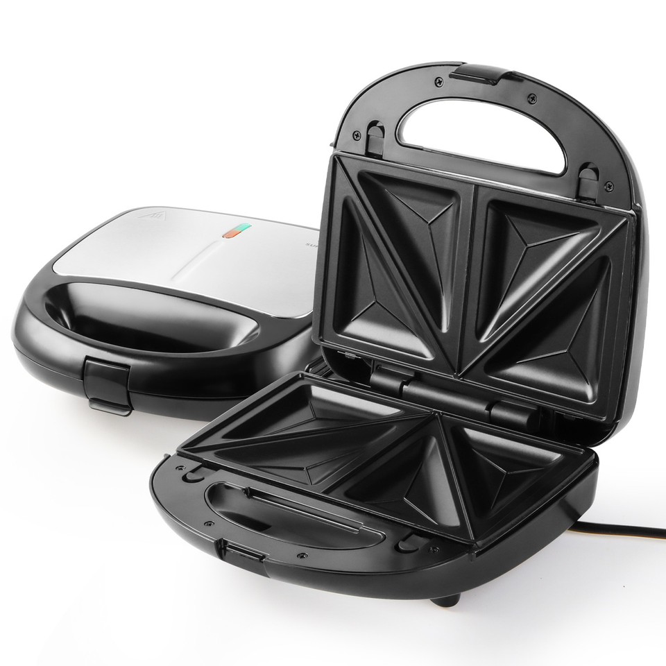 Sandwich Toaster Waffle Maker 4-IN-1 Panini Press Grill Non-Stick Plete ...