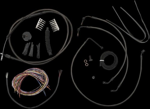 LA 12-14in Midnight Handlebar Controls Kit wo ABS Electra Glide Classic ...